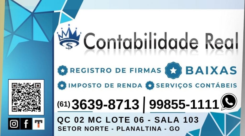 Contabilidade Real - Serviços Contábeis - EMPRESA - PLANALTINA - GO - BR